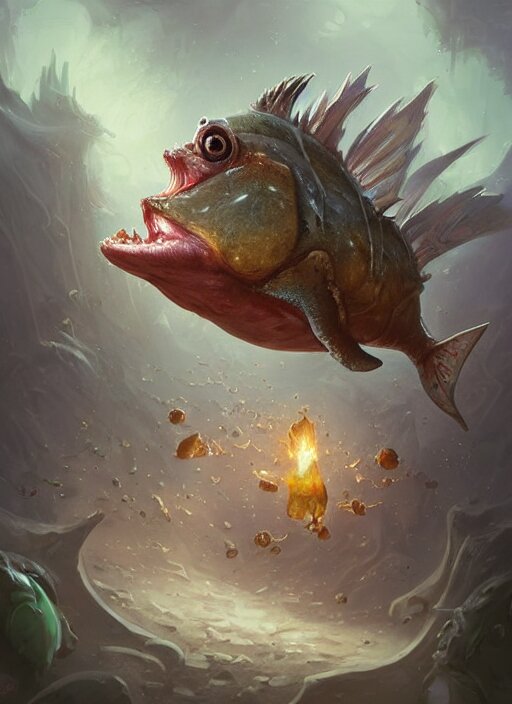 Lexica - Cute little anthropomorphic piranha lord wearing canyon ...