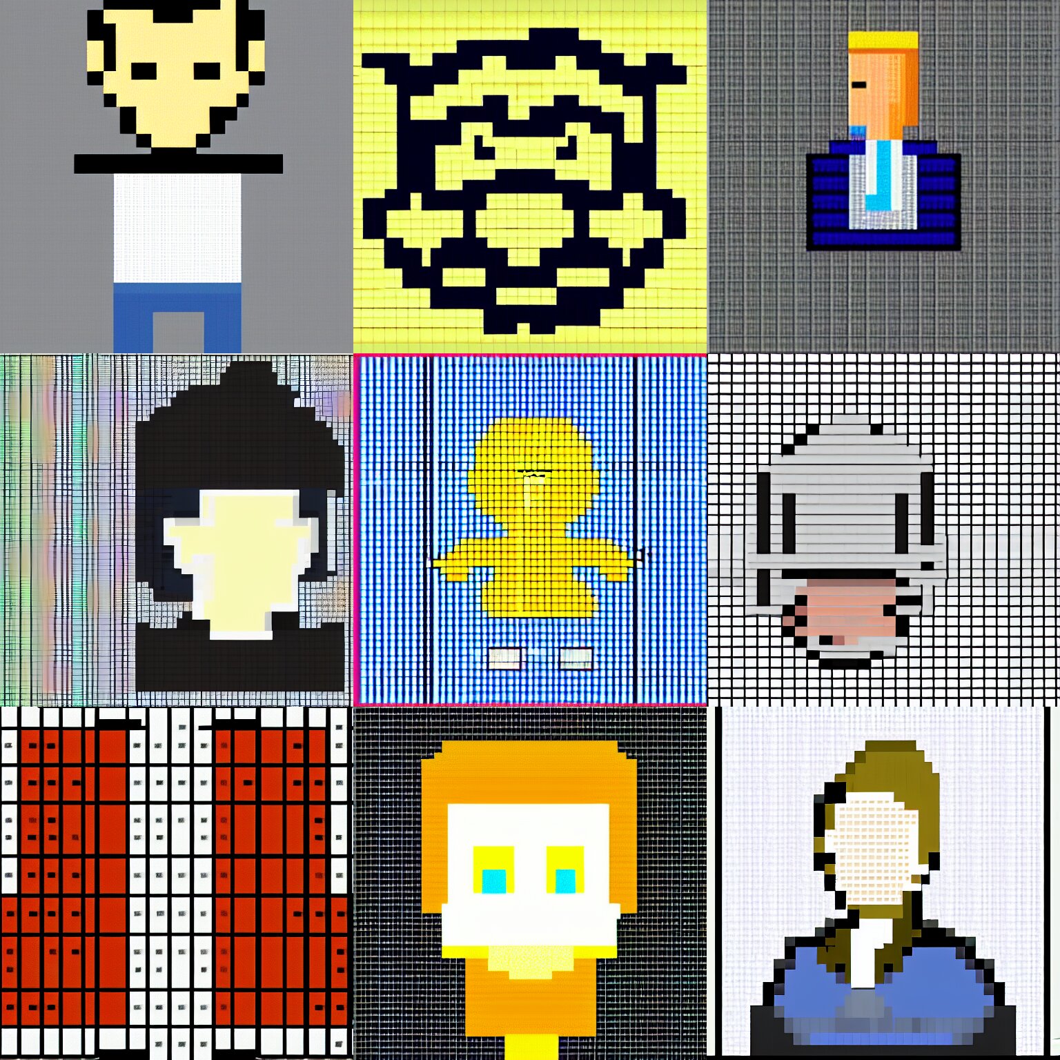 minimalist simple pixel art of rick aston from rick roll video ...