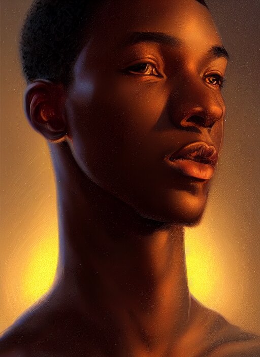 Lexica - Portrait of young chuck clayton, black man, 1 7 years old ...