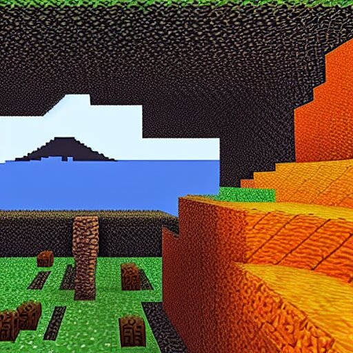 Lexica - Mt fuji in japan recreated in minecraft, video game art ...