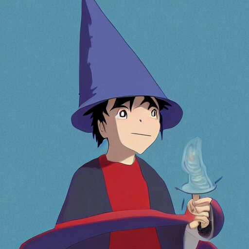 Lexica - A photo of a wizard wearing a big blue hat, digital art ...