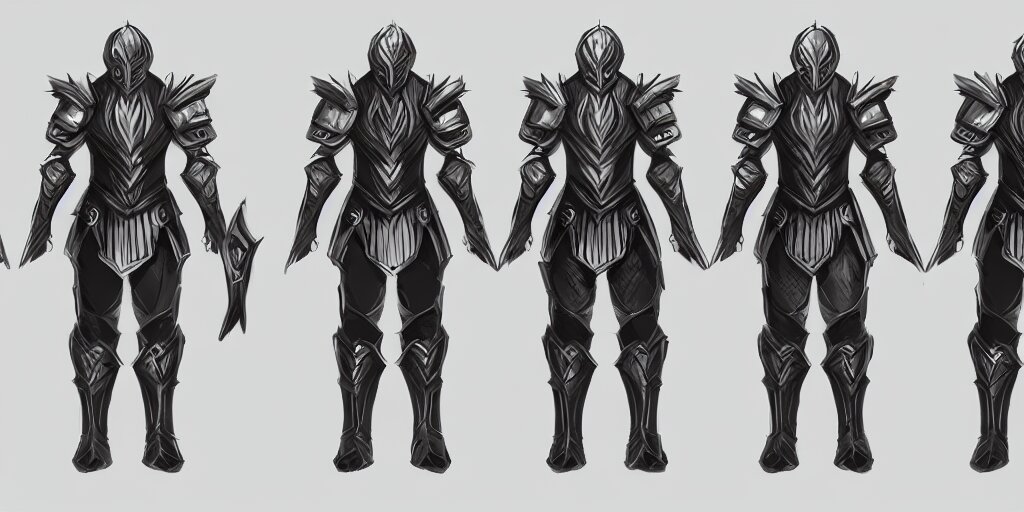 Lexica - Armor concept design sheet
