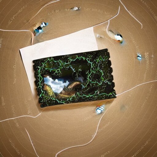 Lexica - Filmic cinematic paper model card starting to drown each other ...
