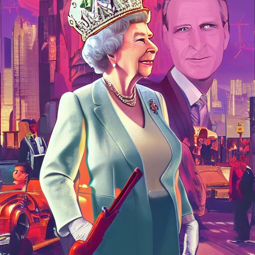 Lexica - The Queen of England in Grand Theft Auto 5 cover art, 4k ...