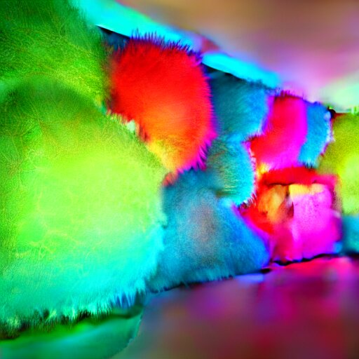 Lexica - : colorful abstract fuzzy sculpture on the wall in modern ...