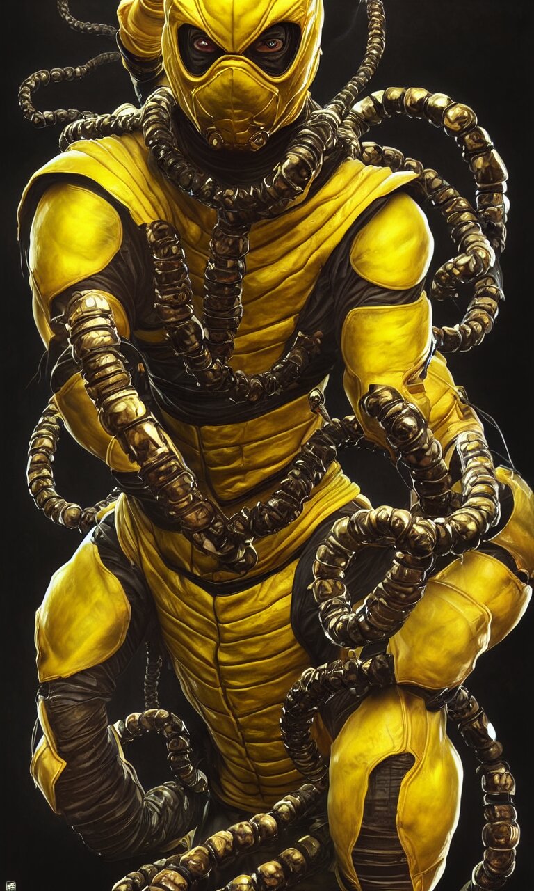 Lexica - Hyper realistic full body portrait of scorpion from mortal ...