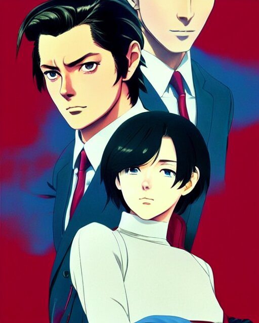 Lexica - Anime as young Alain Delon || cute-fine-face, pretty face ...