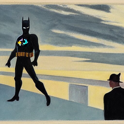 Lexica - Batman by Edward hopper