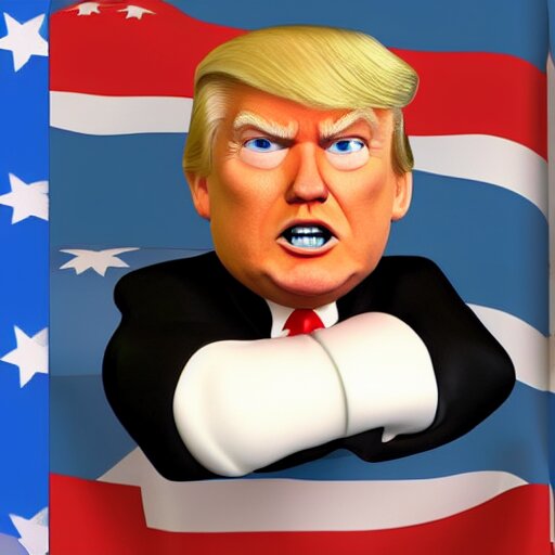 Lexica - Donald trump pixar 3 d cartoon style