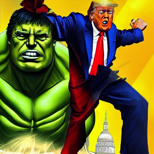 Lexica - Donald trump as the hulk, by stan lee, highly detailed ...