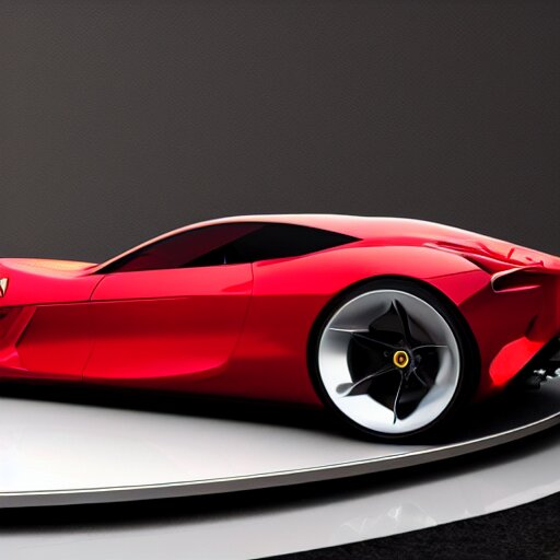 a red ferrari wheelchair concept render - Arthub.ai