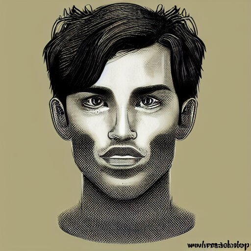 Lexica - Human, male, portrait, vectorart, deviantart