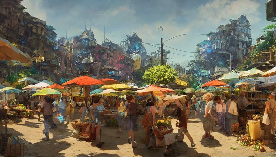 Lexica - Craig mullins and ghibli digital illustration of solarpunk ...