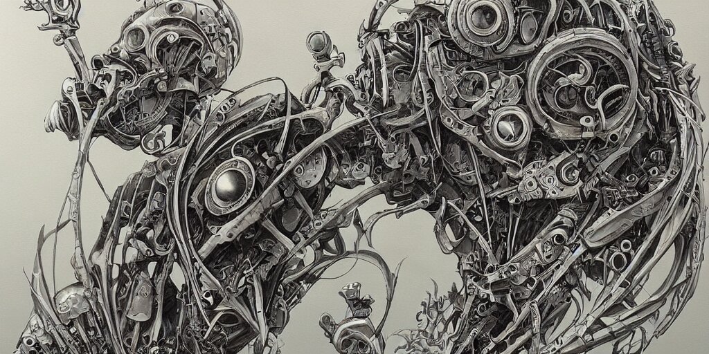 Lexica - A beautiful painting of robot by aaron horkey, trending on ...
