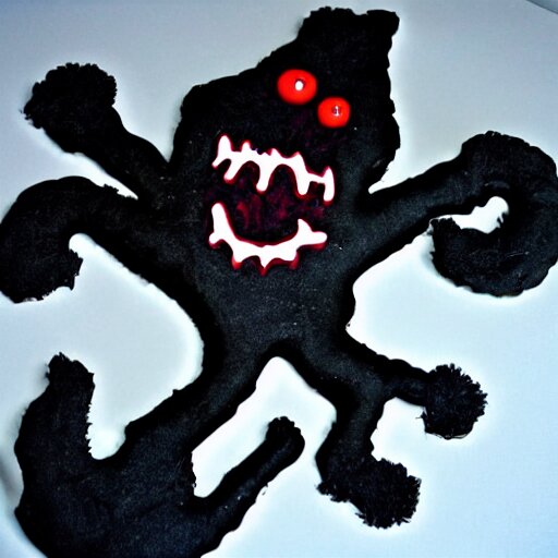 demonic cookie monster, evil, portrait, scary, creepy. detailed ...