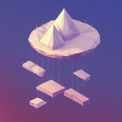 Lexica - Floating island in the sky, low poly, isometric art, 3d art ...