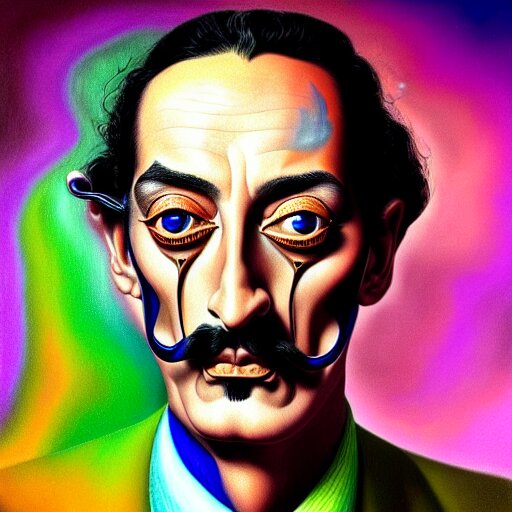 Lexica - An extremely psychedelic portrait of Salvador Dali, surreal ...