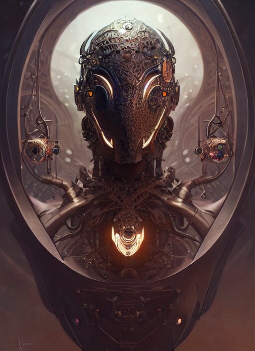 Lexica - Organic cyborg drahon mask, diffuse lighting, fantasy ...