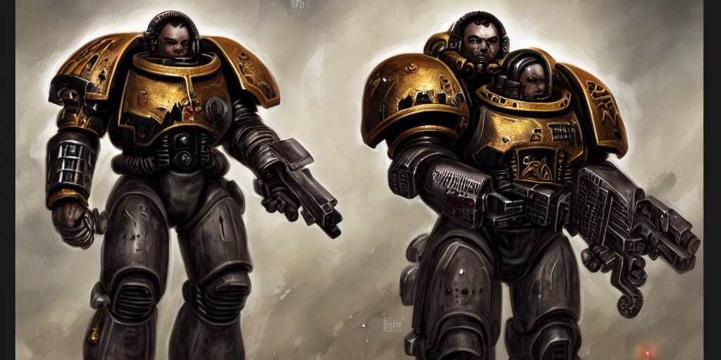 Lexica - Space marine warrior full body cyberpunk horror scifi ...