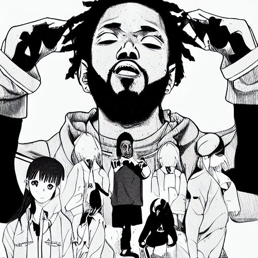Lexica - Anime key visual of kendrick lamar, pixiv