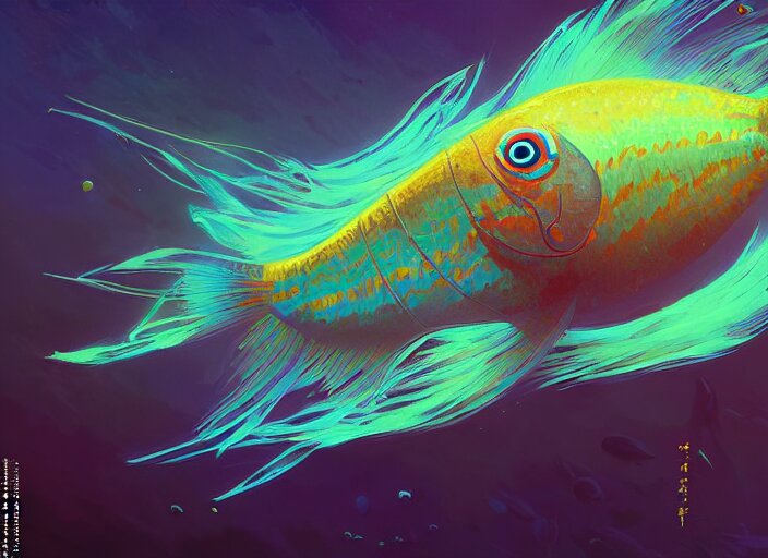 Lexica - Portrait of a neon tetra fish from terraria - dramatic art, by ...