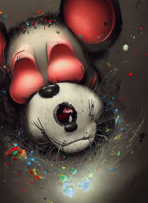 Lexica - A beautiful portrait of dead Mickey Mouse corpse, digital art ...