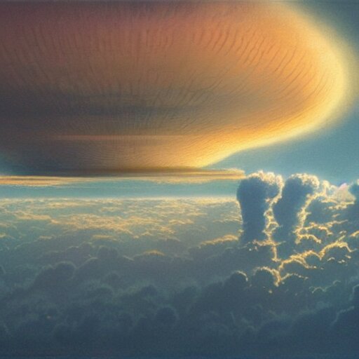 Lexica - Cinematic view of a science - fiction cloudscape, surreal ...