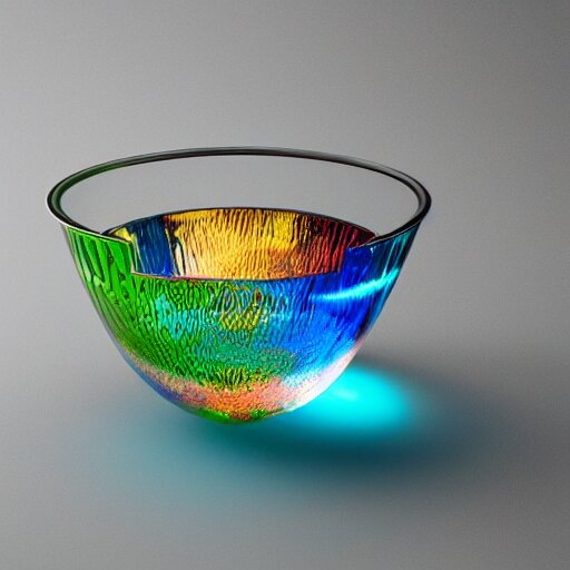 Lexica - Glass art bowl, colorful glass art, caustics, beautiful ...