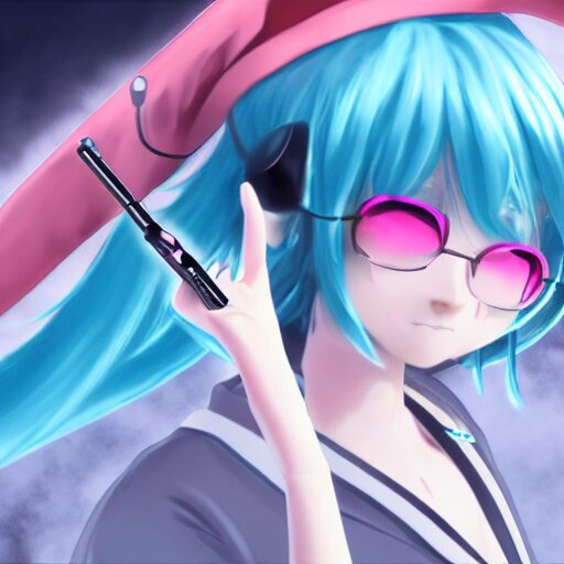 Lexica - Hatsune miku smoking weed with a vape pen, smoke coming out of ...