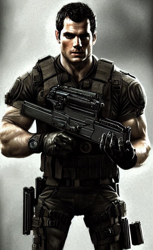 Lexica - Portrait of henry cavill as chris redfield, resident evil ...