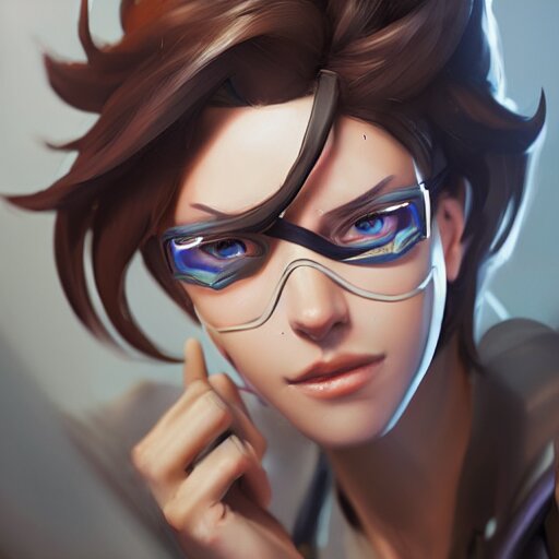 Lexica - A highly detailed portait of tracer from overwatch with ...