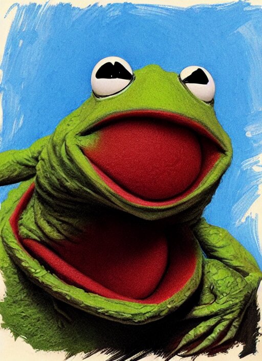 Lexica - Portrait of kermit the frog in critters ( 1 9 8 6 ), highly ...