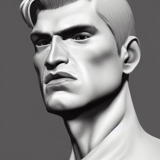 Lexica - A close up realistic portrait of a blonde man with chiseled ...