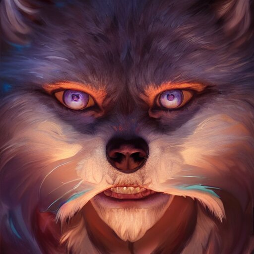 Lexica - Three quarters portrait of a cute baby werewolf with big ...