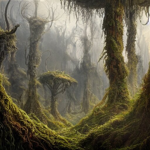 Lexica - A beautiful and highly detailed matte painting of a strange ...