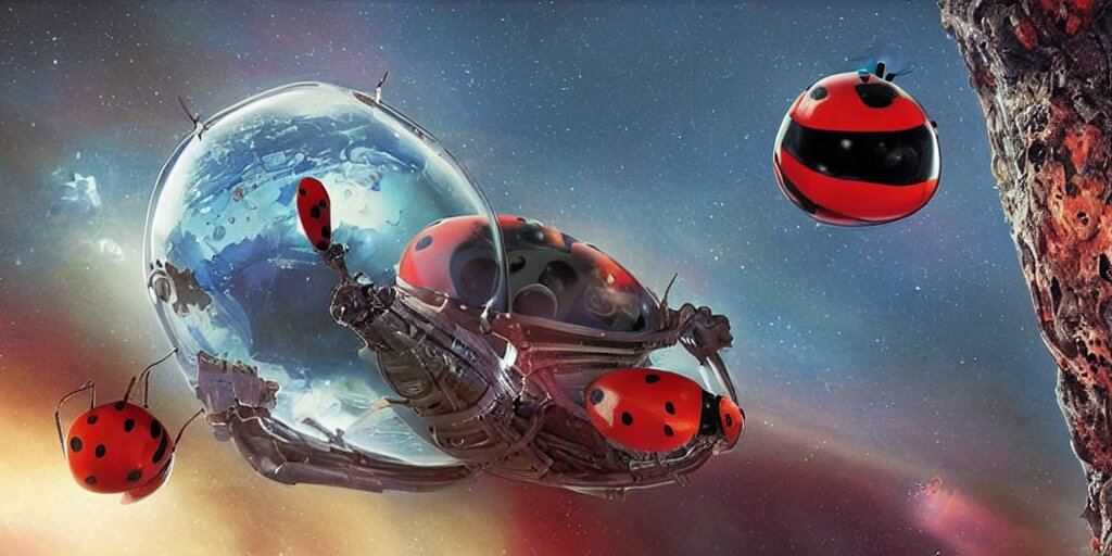 Lexica - A 3 d rendered movie still a ladybug descendant 1 million into ...