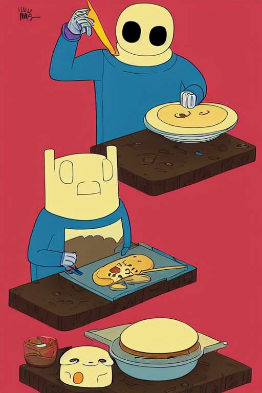 Lexica - Mf doom making pancakes in style of adventure time, animation ...