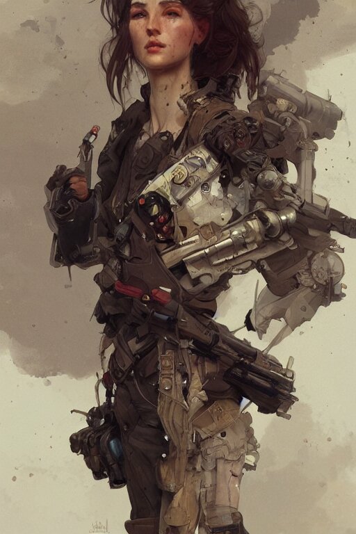 Lexica - A full portrait of a beautiful post apocalyptic bomber pilot ...