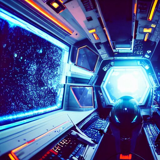 Lexica - Ultra wide angle very closeup view of a pilot in a futuristic ...
