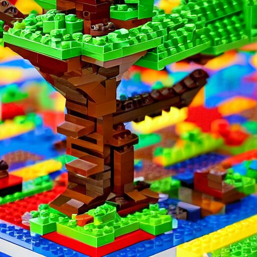 erdtree in a lego game. impressionistic, colorful, high quality ...