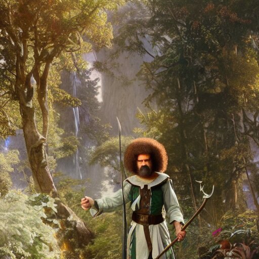 Lexica - An ultra detailed matte painting of bob ross dressed as a ...