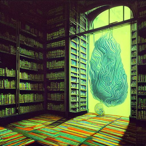 Lexica - Trippy endless library by m. c. escher, zdzisław beksinski ...