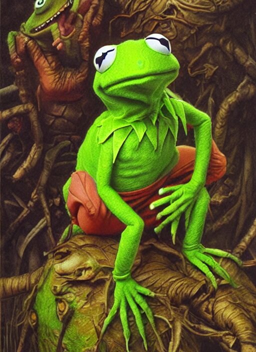 Lexica - Portrait of kermit the frog in critters ( 1 9 8 6 ), highly ...
