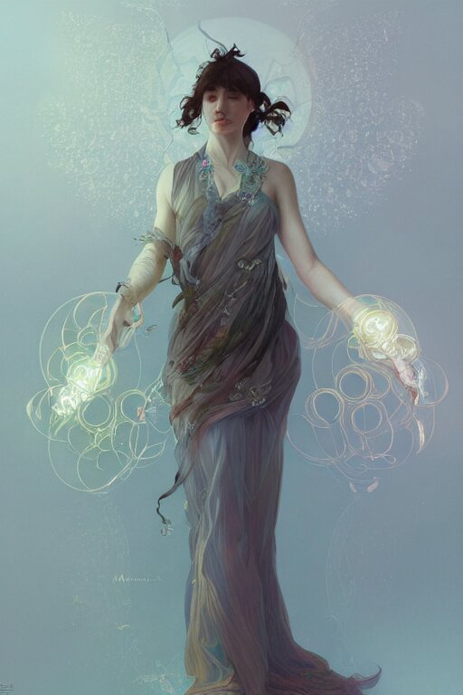 Lexica - Full body portrait of ethereal delicate mage akimbo highly ...