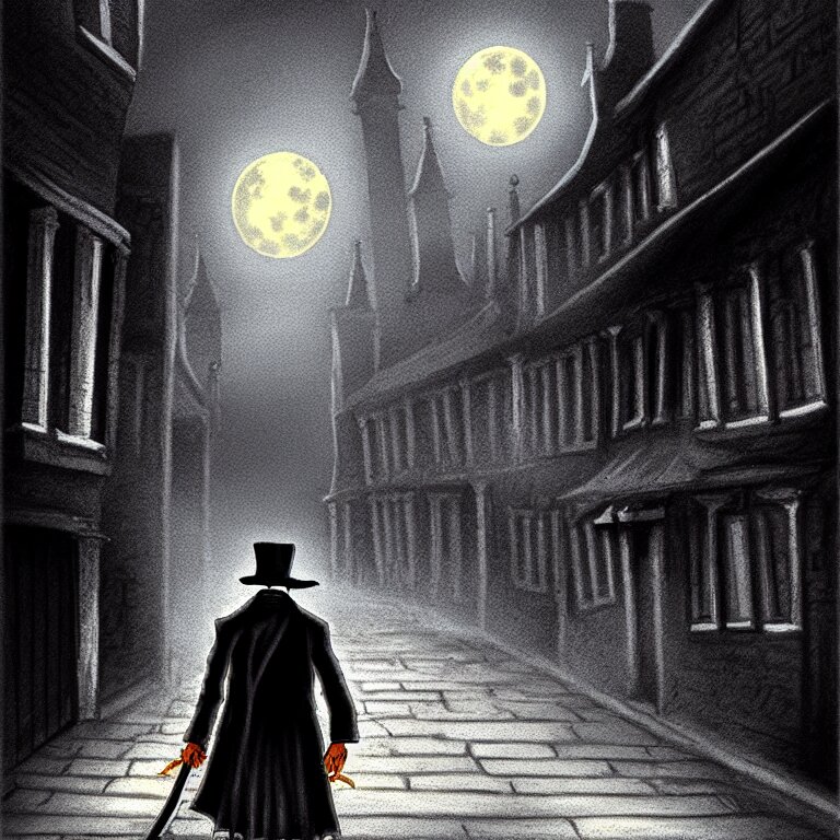 Lexica - Jack the ripper lurking in a dark alleyway, holding a knife ...