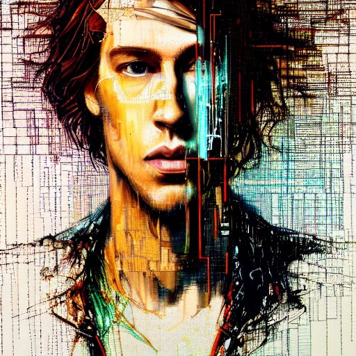 Lexica - Hyperrealistic portrait of a cyberpunk cody fern with chest ...