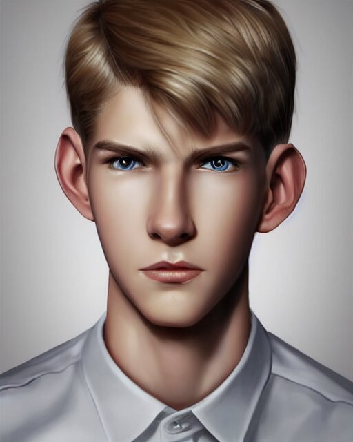 Lexica - Portrait of 1 5 - year - old boy, a tall, slender boy with a ...