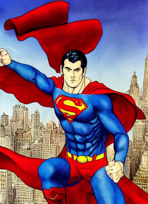 Lexica - Superman flying over new york city, sunny day, vibrant colours ...