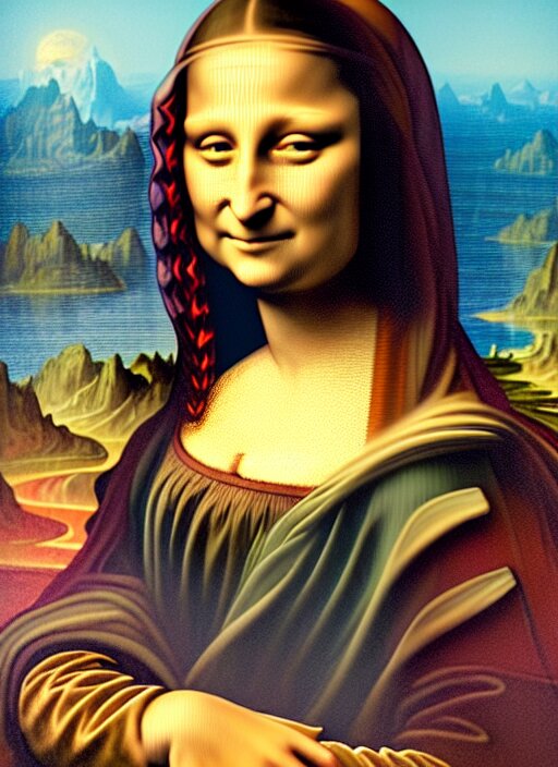 Lexica - Highly detailed portrait of Mona Lisa, Stephen Bliss, unreal ...
