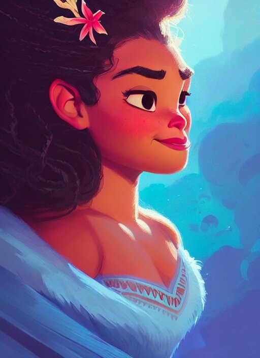 Lexica - Dream highly detailed portrait of disney's princess moana ...